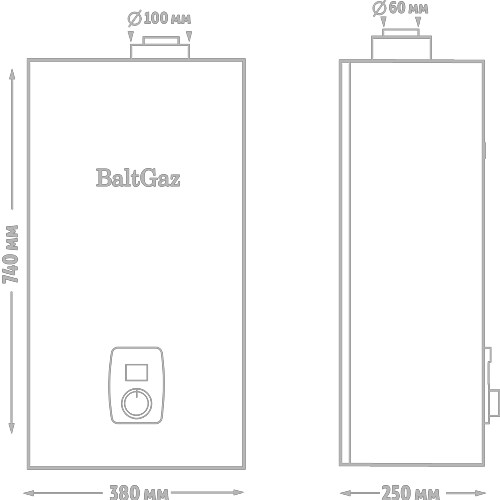 BaltGaz Super Lux 17 Т котел газовый одноконтурный (11-17 кВт) купить недорого от производителя ...