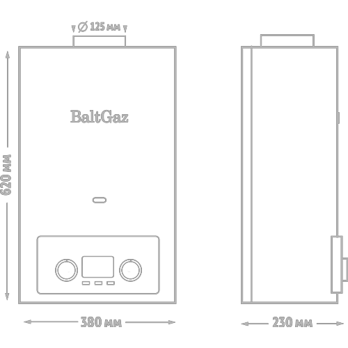 BaltGaz Comfort 15 водонагреватель газовый | BaltGaz - сайт завода производителя