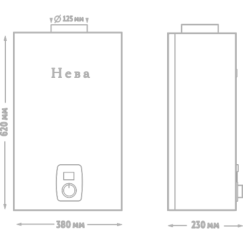 НеваLux 5514М водонагреватель газовый | BaltGaz - сайт завода производителя